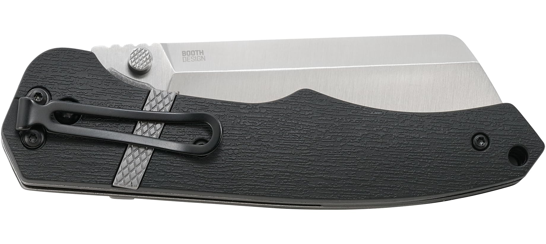 CRKT Ripsnort II EDC Folding Pocket Knife: Everyday Carry, Heavy Cleaver Style Blade, Thumb Stud Open, Liner Lock, Nylon Handle with Stainless Inlay, Deep Carry Pocket Clip 7270