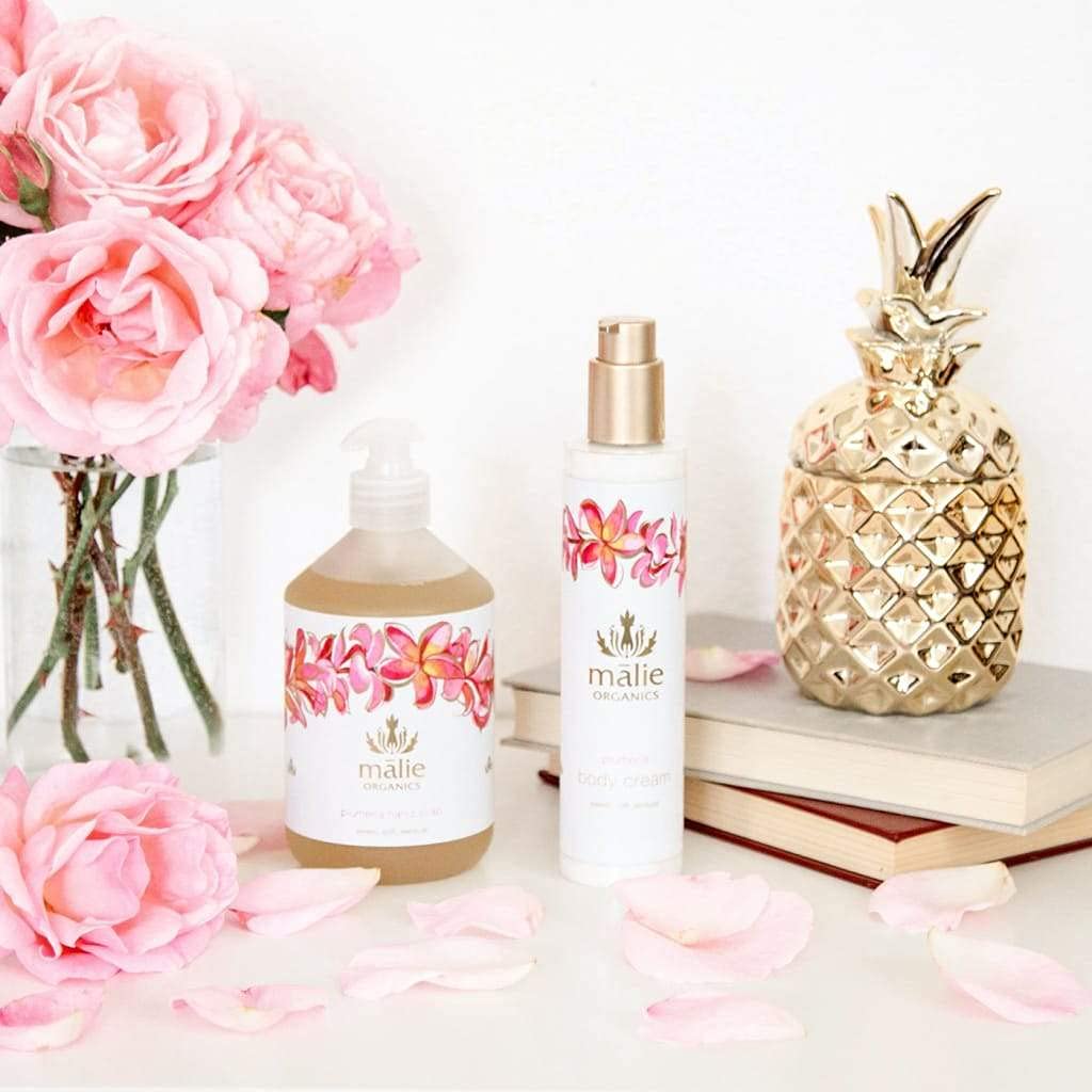 Malie Organics Plumeria Body Cream for All Skin Types, 0.625 lb