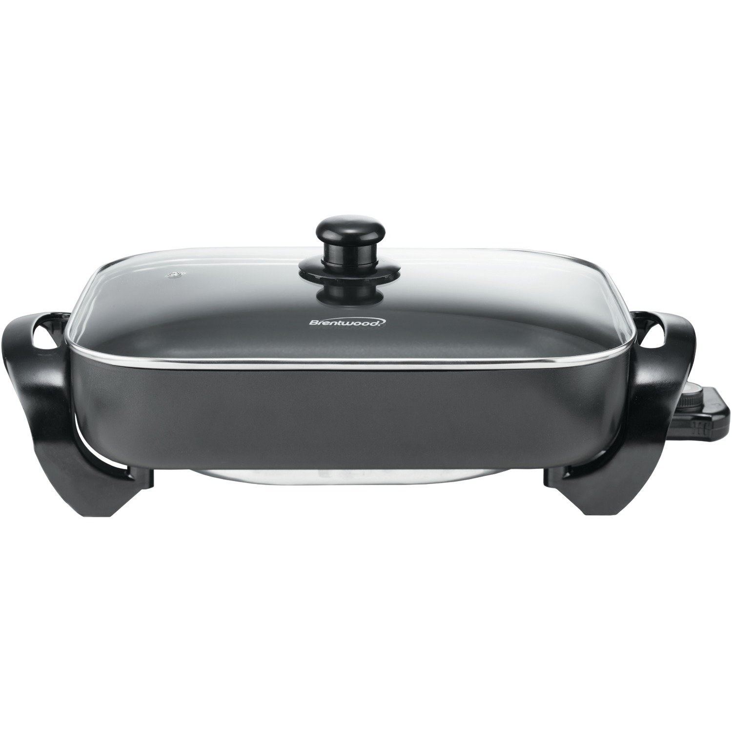 Brentwood SK-75 16-Inch Non-Stick Electric Skillet with Glass Lid, Black
