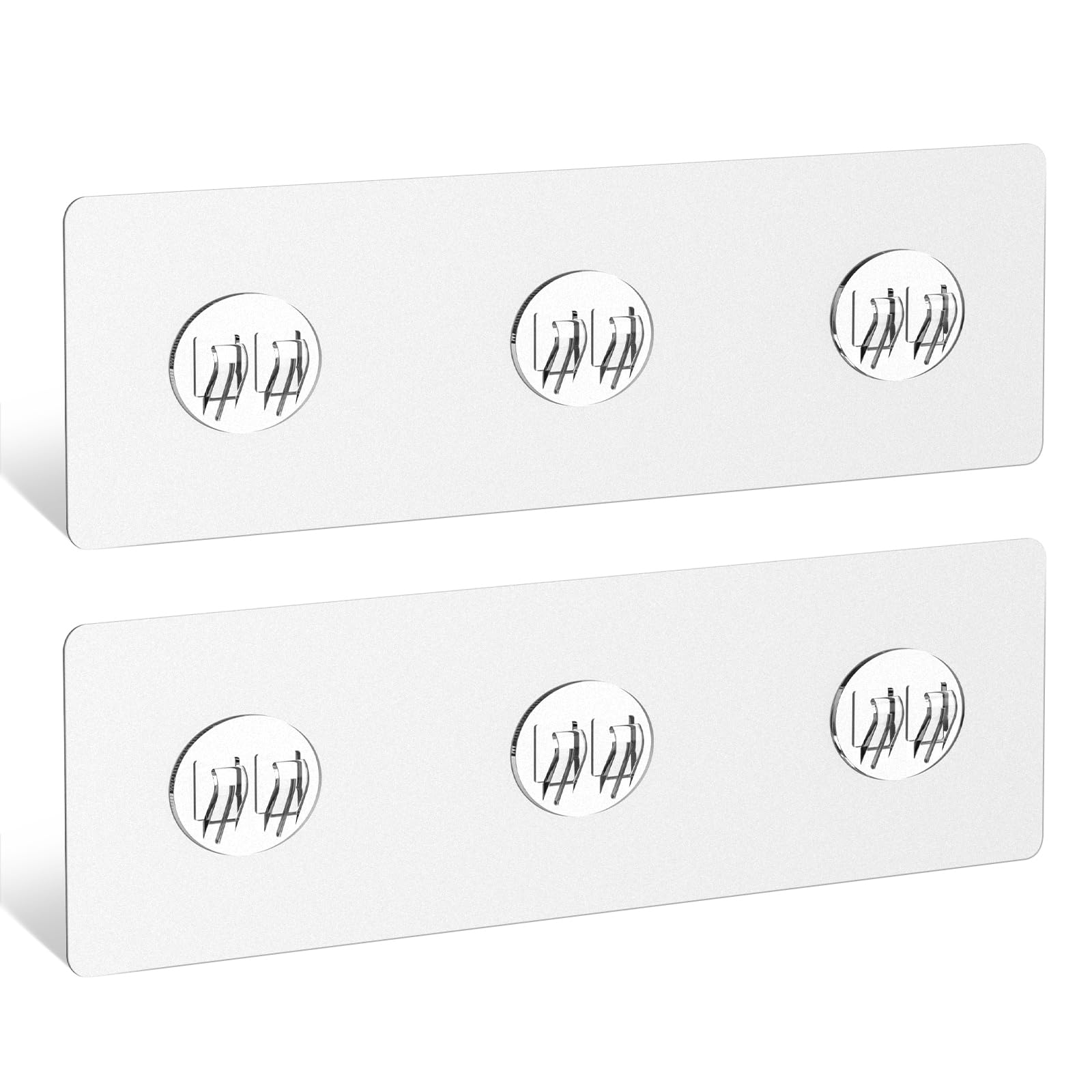 FELOOW Shower Caddy Adhesive Replacement, 2 Pack shower shelf adhesive, gold adhesive hooks for shower No Drilling, for Soap Holder, Bathroom Storage Shelves and Kitchen Racks (Transparent)