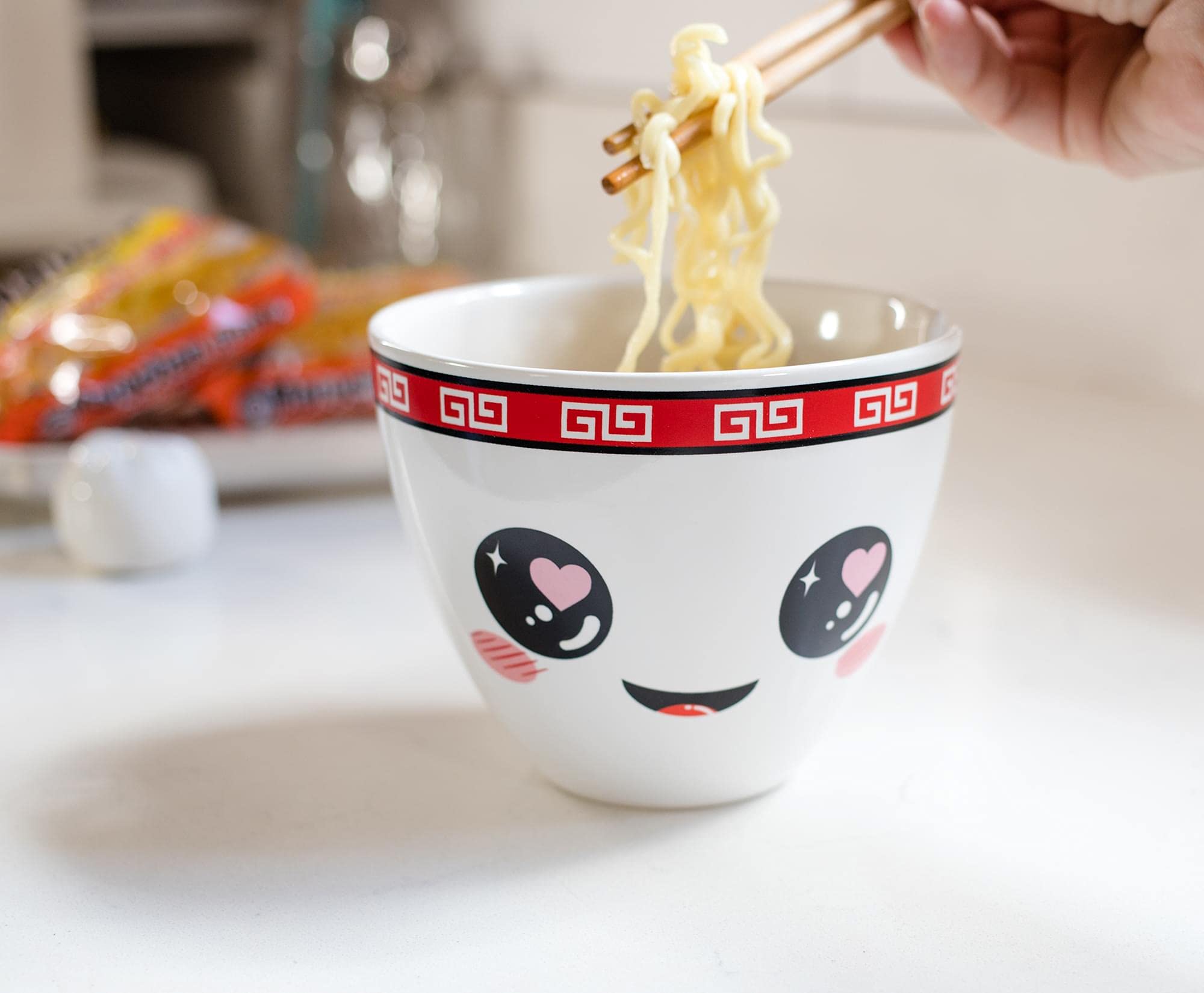 Boom Trendz Ramen Bowl Set of 5 | Ramentic | LoMein | PhoSho | Soba | TsoHungry, Multicolor