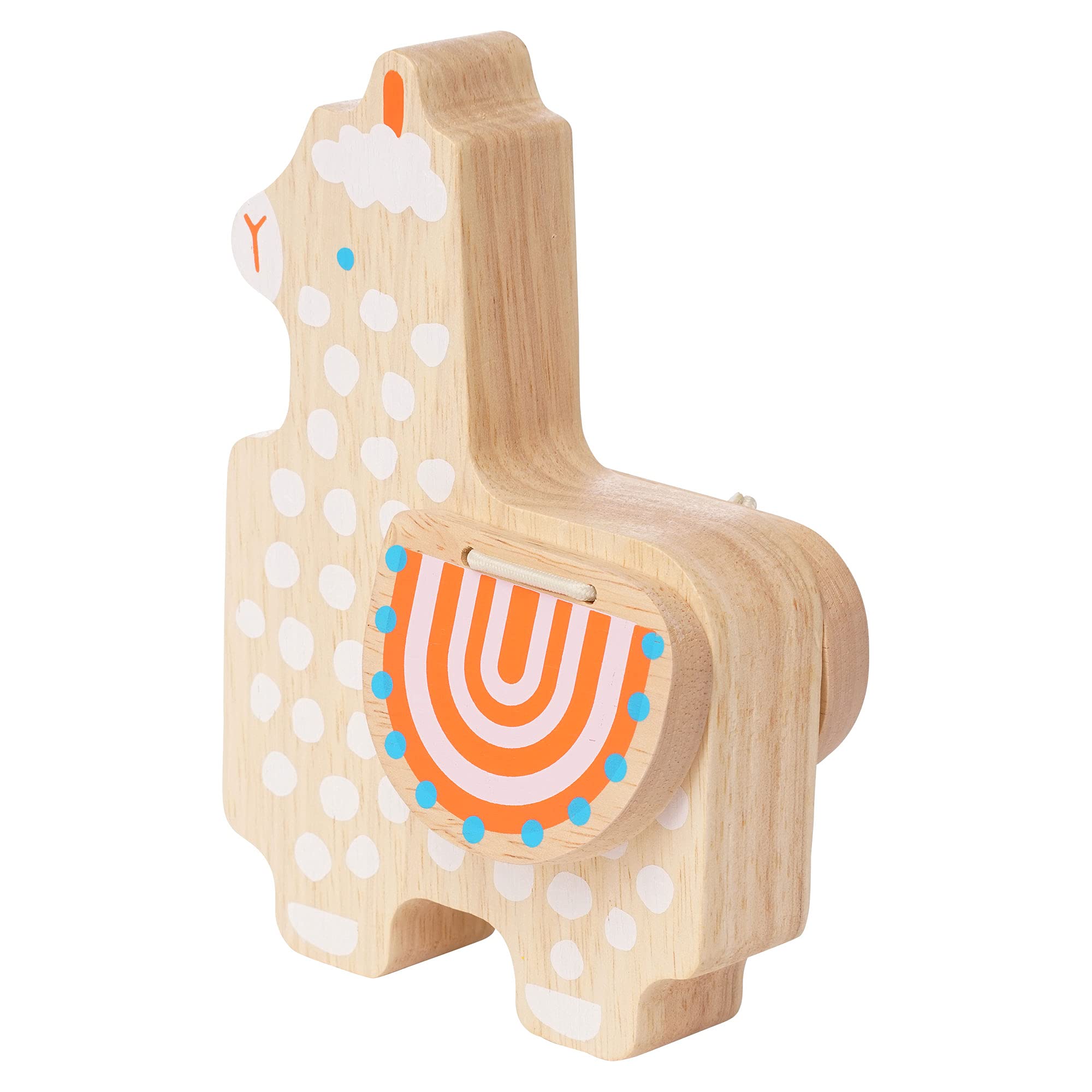 Manhattan Toy Musical Forest Trio 3 Piece Wooden Toy Set for Toddlers with Bear Rattle, Llama Clacker & Hedgehog Guiro