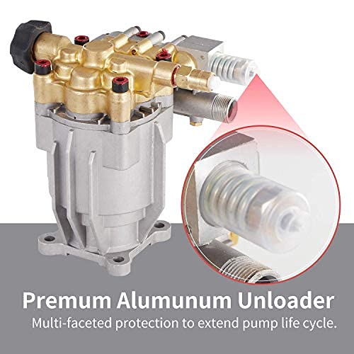 Atima Pressure Washer Pump 2.5 GPM 2900 PSI Horizontal 3/4" Shaft fit 6.5 HP Engine Brass Head Replacement Pump