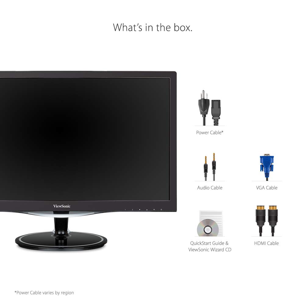 ViewSonic VX2457-MHD 24 Inch 75Hz 2ms 1080p Gaming Monitor with FreeSync Eye Care HDMI and DP, Black