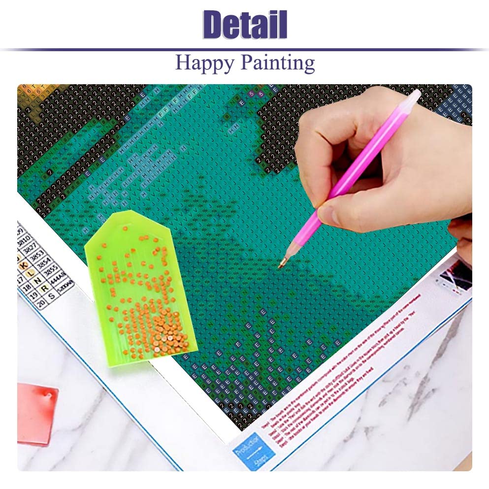 pchmcu 5D Diamond Art Aurora Lake,Forest Diamond Painting Kits for Adults,DIY Full Drill Crystal Rhinestone Arts and Crafts,Gem Art Paint with Diamond Home Wall Decor(27.5 X 15.7inch)