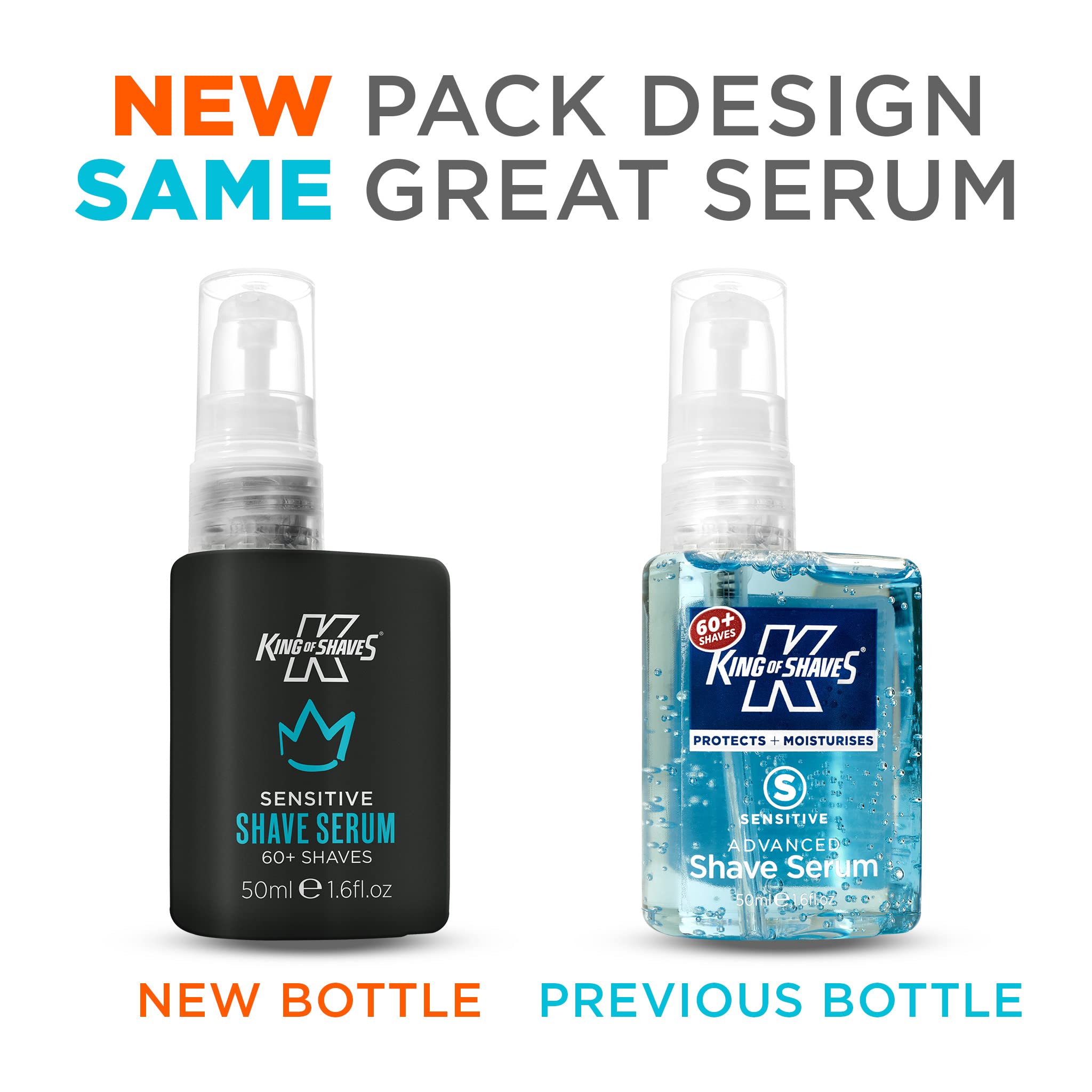 King of Shaves Advanced Sensitive Shaving Face Serum For Men 50ml TWIN PACK