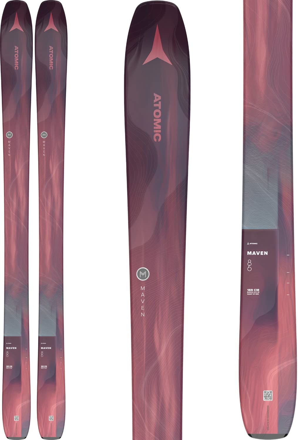 Atomic Maven 86 Skis Womens Sz 169cm Berry