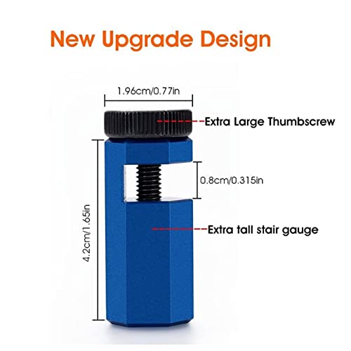 Azusumi Stair Gauge Knob Metal Stair Stringer Layout Tool Tall Stair Gauge for Framing Square Carpentry Rafter
