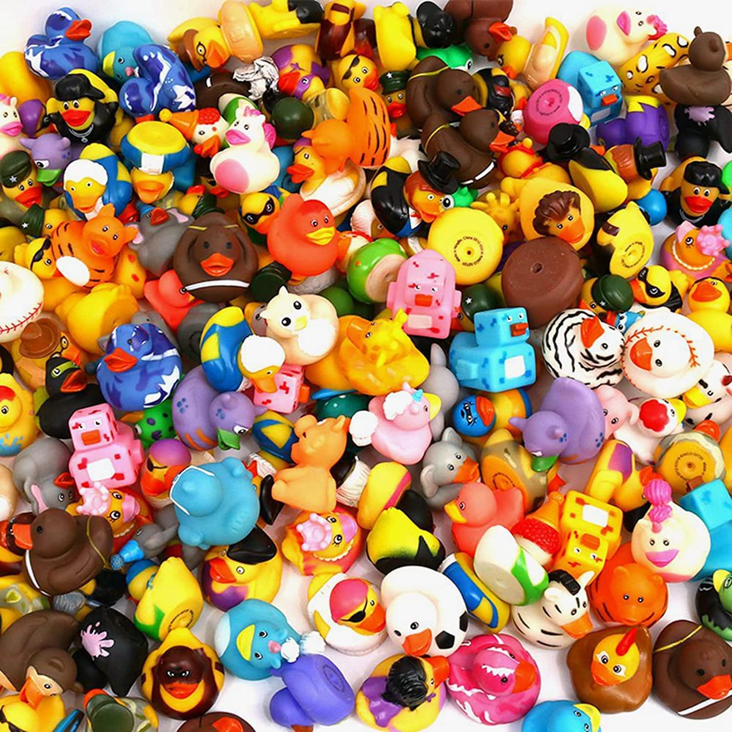 Fight Together 100 Pack Rubber Duck for Jeep Bath Toy Assortment - Bulk Floater Duck for Kids - Baby Showers Accessories - Party Favors, Birthdays, Bath Time, and More (50 Varieties)
