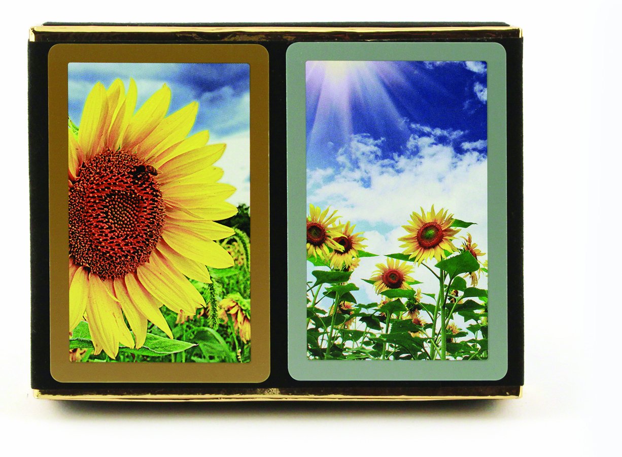 Congress Sunflower Playing Cards - Standard Index (Pack of 2), Multicolor