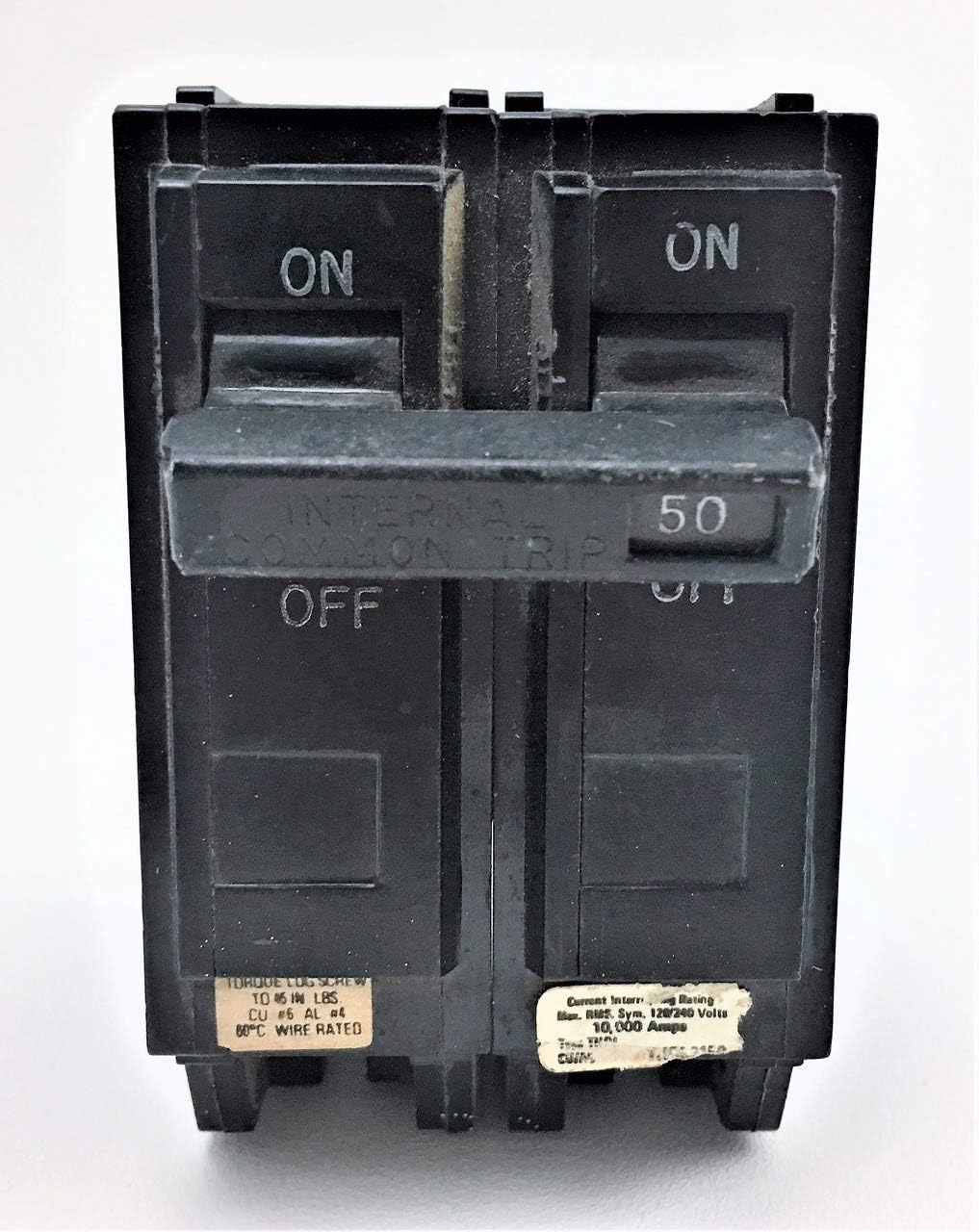 Connecticut Electric General Electric THQL2150 Circuit Breaker, 2-Pole 50-Amp Thick Series, Black