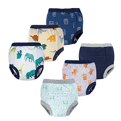 BIG ELEPHANT Baby Training Pants - Potty Training Underwear, Thick Absorbent Underpants for Toddler Boys Girls, 4T