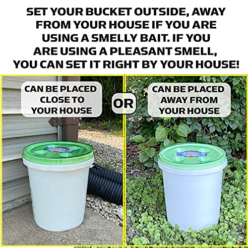 Billy-Bob Fly-Lid 5 Gallon Bucket Fly Lid (3 Pack) Turn Any 5 Gallon Bucket into a Fly Trap!