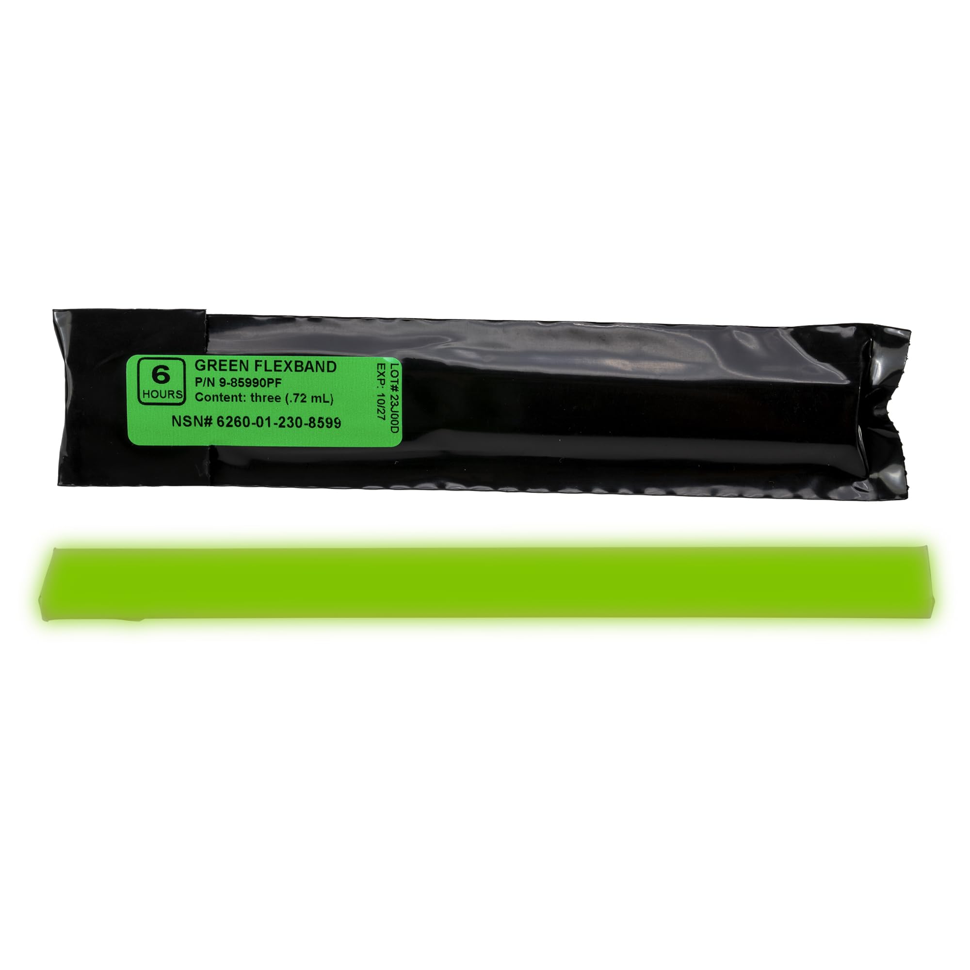 Cyalume SnapLight Light Stick, Military Grade, 12 Hours Duration, 12 Inches, 25 Pack, Green