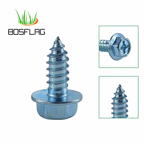BOSFLAG 20 Pack 1/β4-β14 x 5/8 Hex Washer Self Tapping Screws Replaces MTD 710-0896, 710-0776, 710-0776A, 7100776, 7100776A, 7100896, 910-0896 for Ryobi MTD Series Snow Blowers