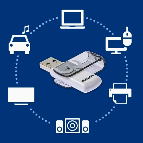 Philips FM32FD05B Vivid Edition 32GB USB Flash Drive - Grey/White