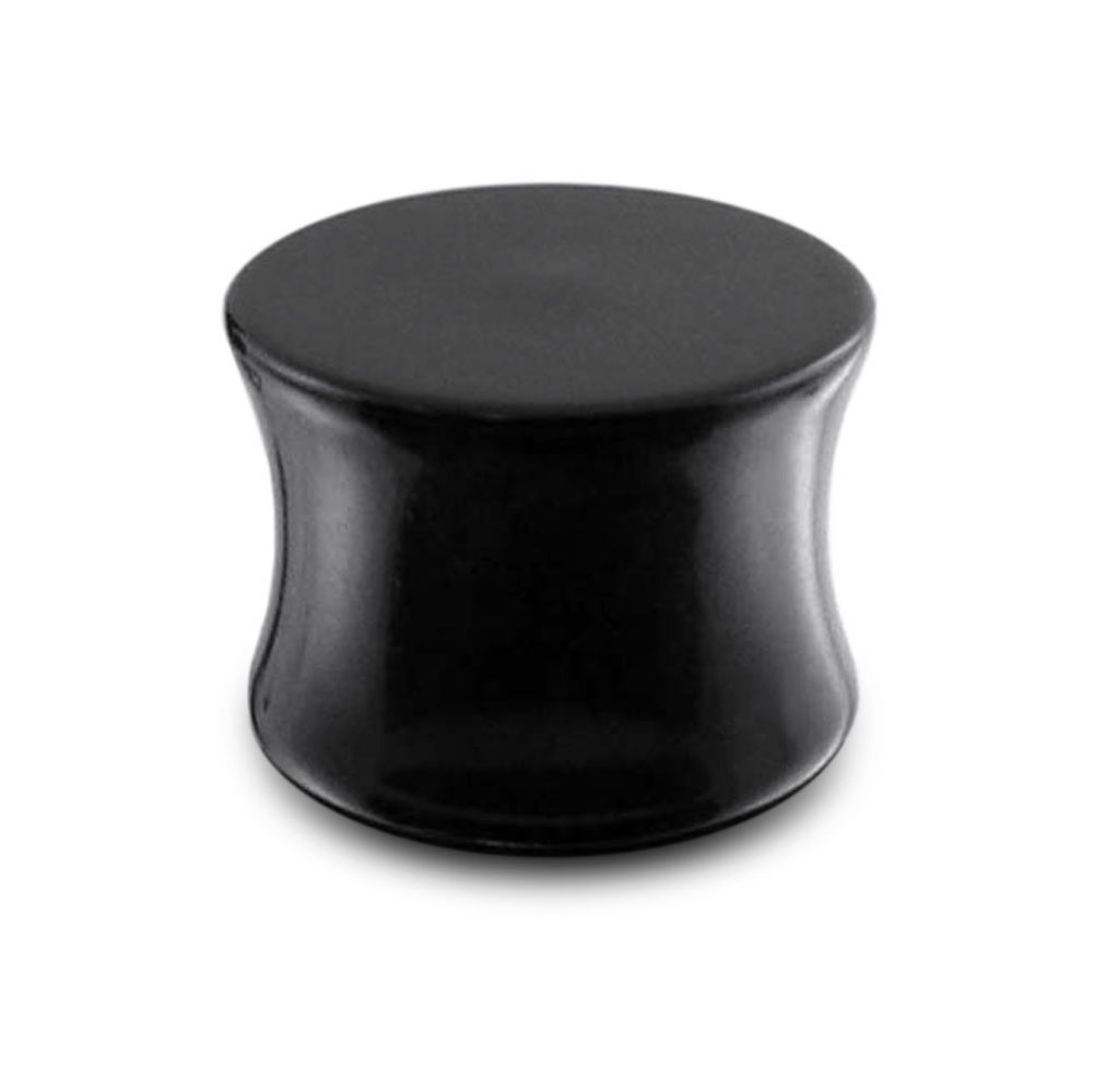 AtoZ Piercing 15/16 Inch - 24MM Soild Black UV Acrylic Double Flared Ear Plug - Sold by Piece