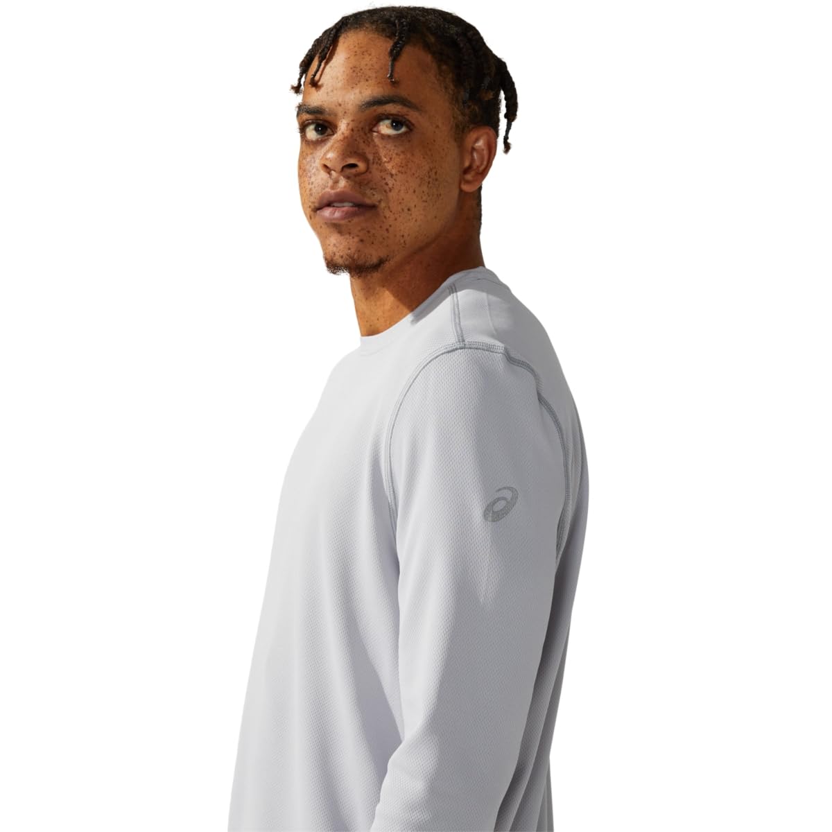 ASICS Men's Ready-Set II Long Sleeve, Mid Grey, L