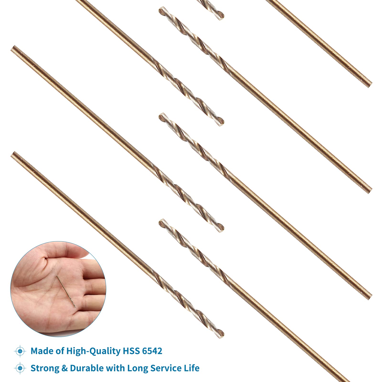 Bivethoi 20pcs Drill Bit for Metal, M2 HSS 1mm(Dia) Twist Drill Bit Tool Split Point Drill Bits, Metric Drill Bits for Stainless Steel, Plastic, Aluminum Alloy, Wood
