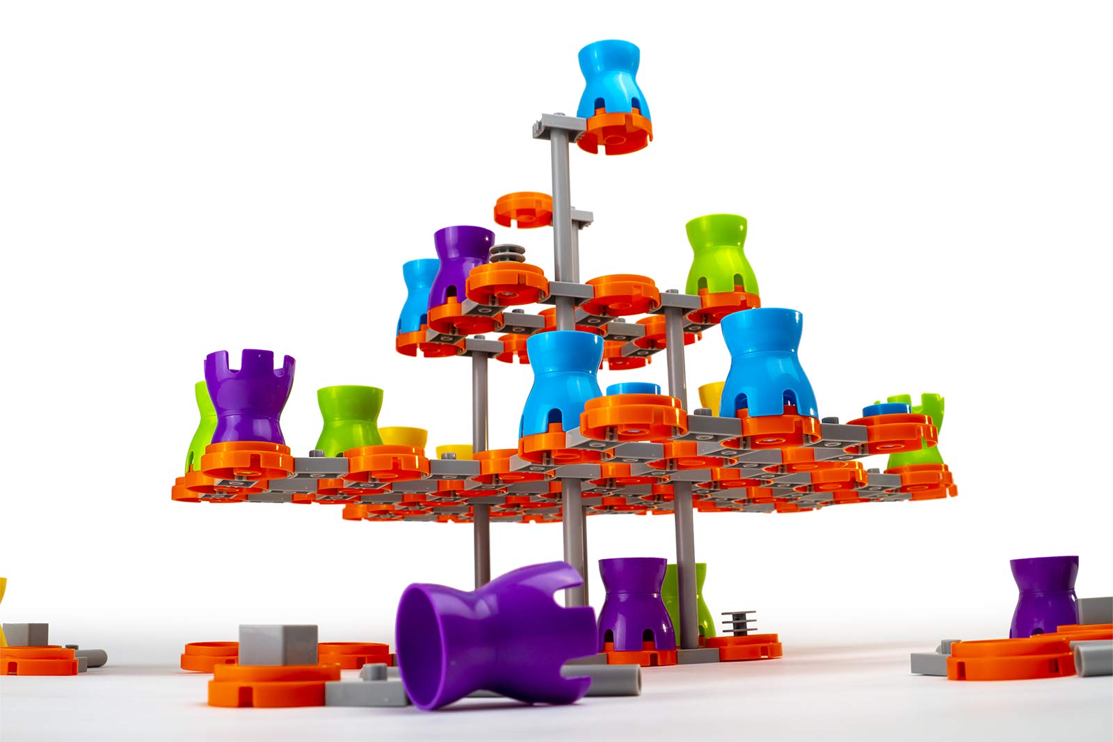Gridopolis - A 3D Tabletop Strategy Game : Family-Friendly 1-4 Player Innovative Board Games for Adults, Teens & Kids Ages 8+ (Great for STEAM Learning)