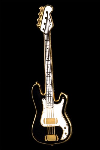 Electric Bass Guitar Pin - Black