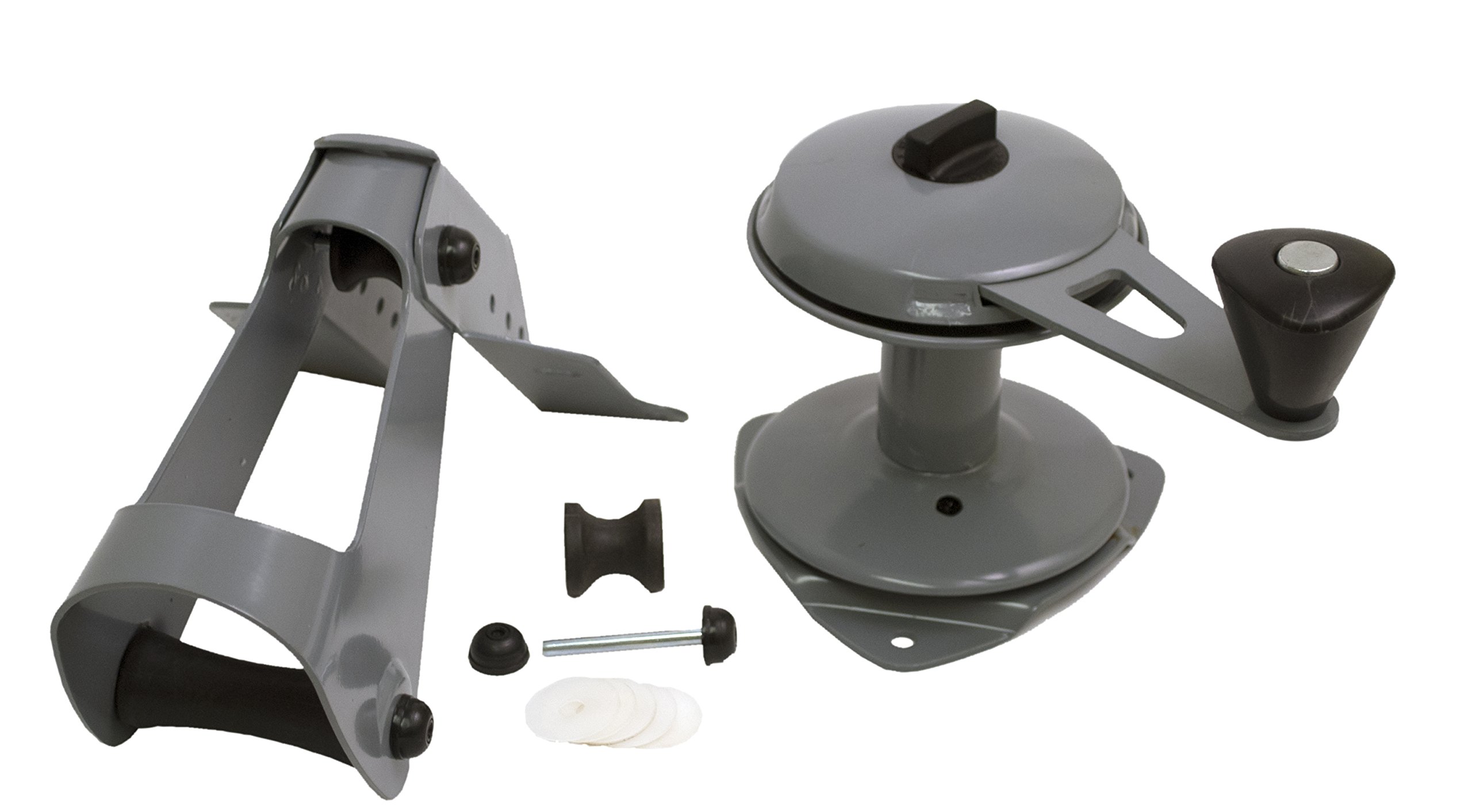 Attwood 13710-4 Anchor Lift System, Lifts and Drops Anchor, Heavy-Gauge Steel, Self-Lubricating Nylon Wheels