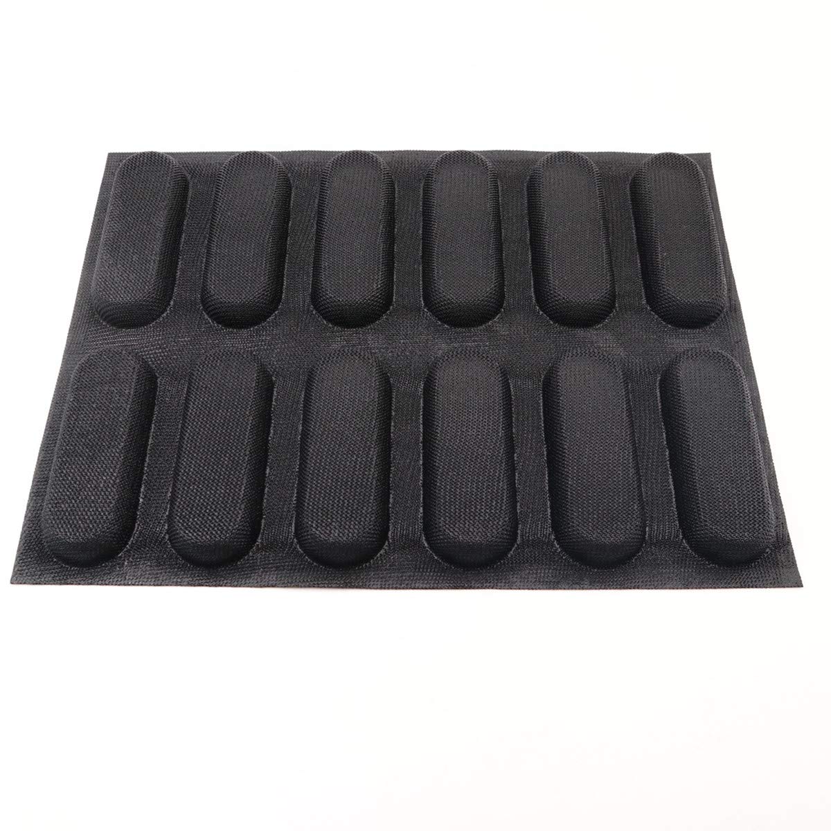 Bluedrop Silicone Hot Dog Bread Forms Mini Baby Sandwich Baking Molds Food grade Perforated Eclair Sheets for Home Oven