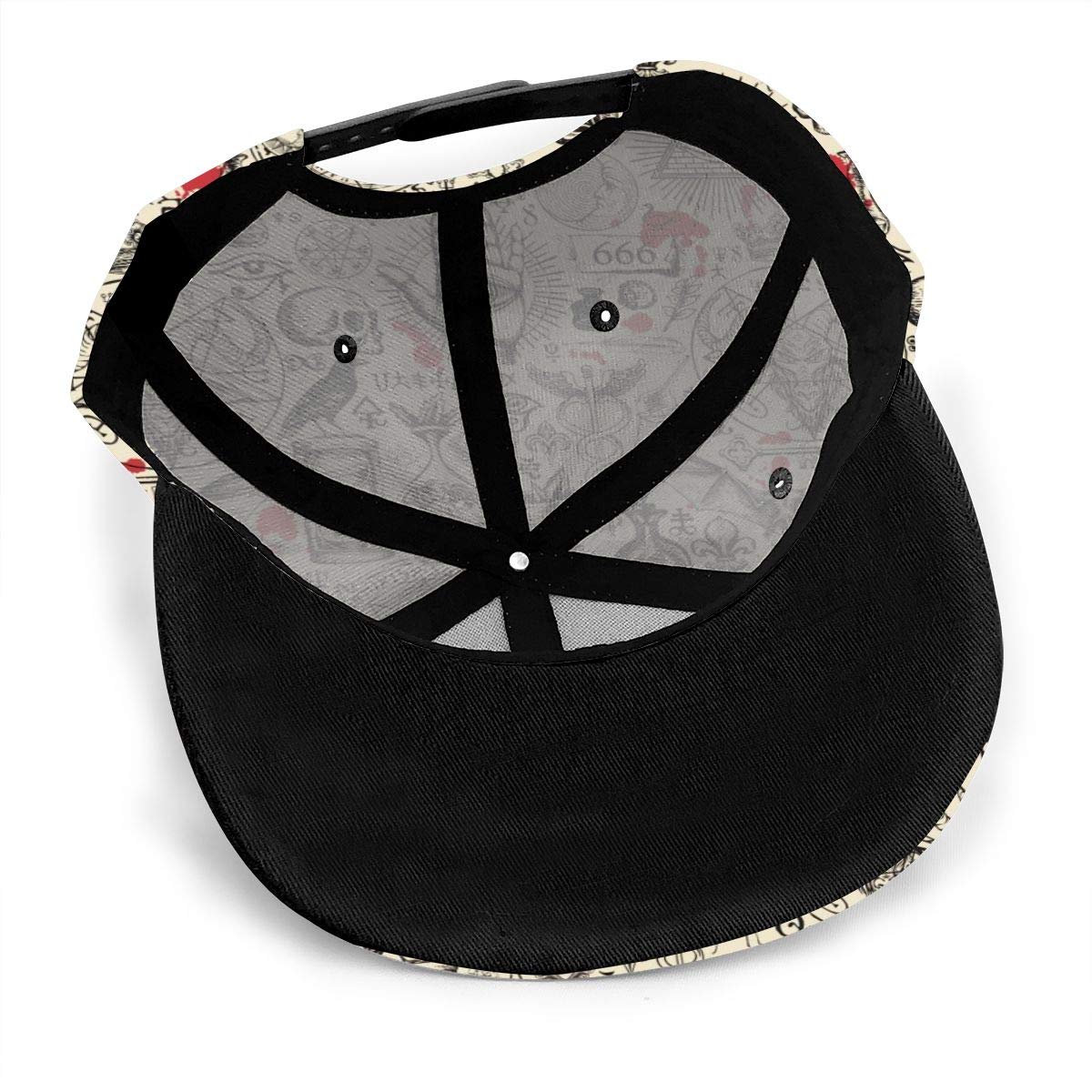 antkondnm Mexican Sugar Skulls Flat Brim Hip Hop Adjustable Hat Stylish Snapback Baseball Cap