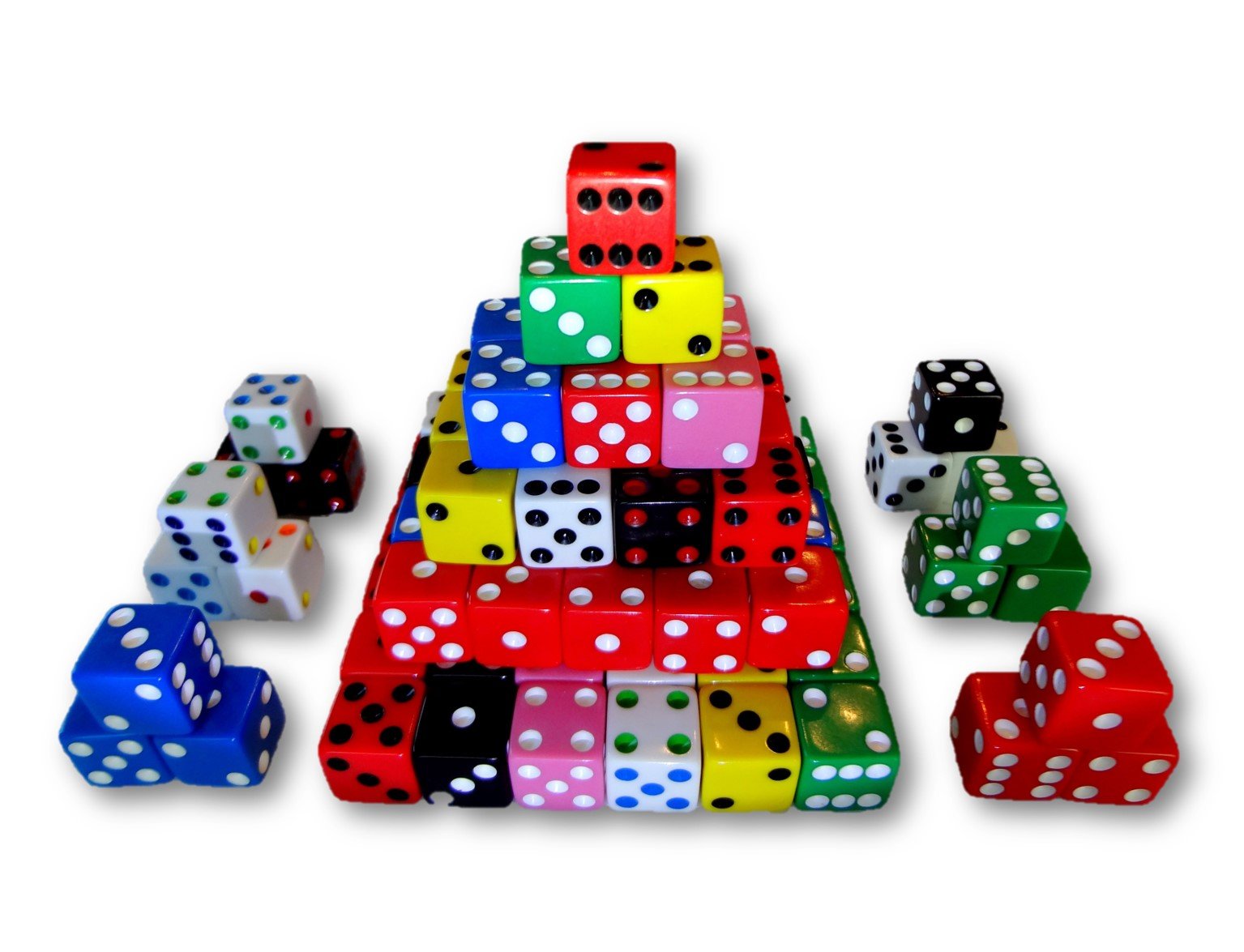 Hobby Monsters 100-Piece 16 mm Assorted Dice for Family Game Night and Teaching Math