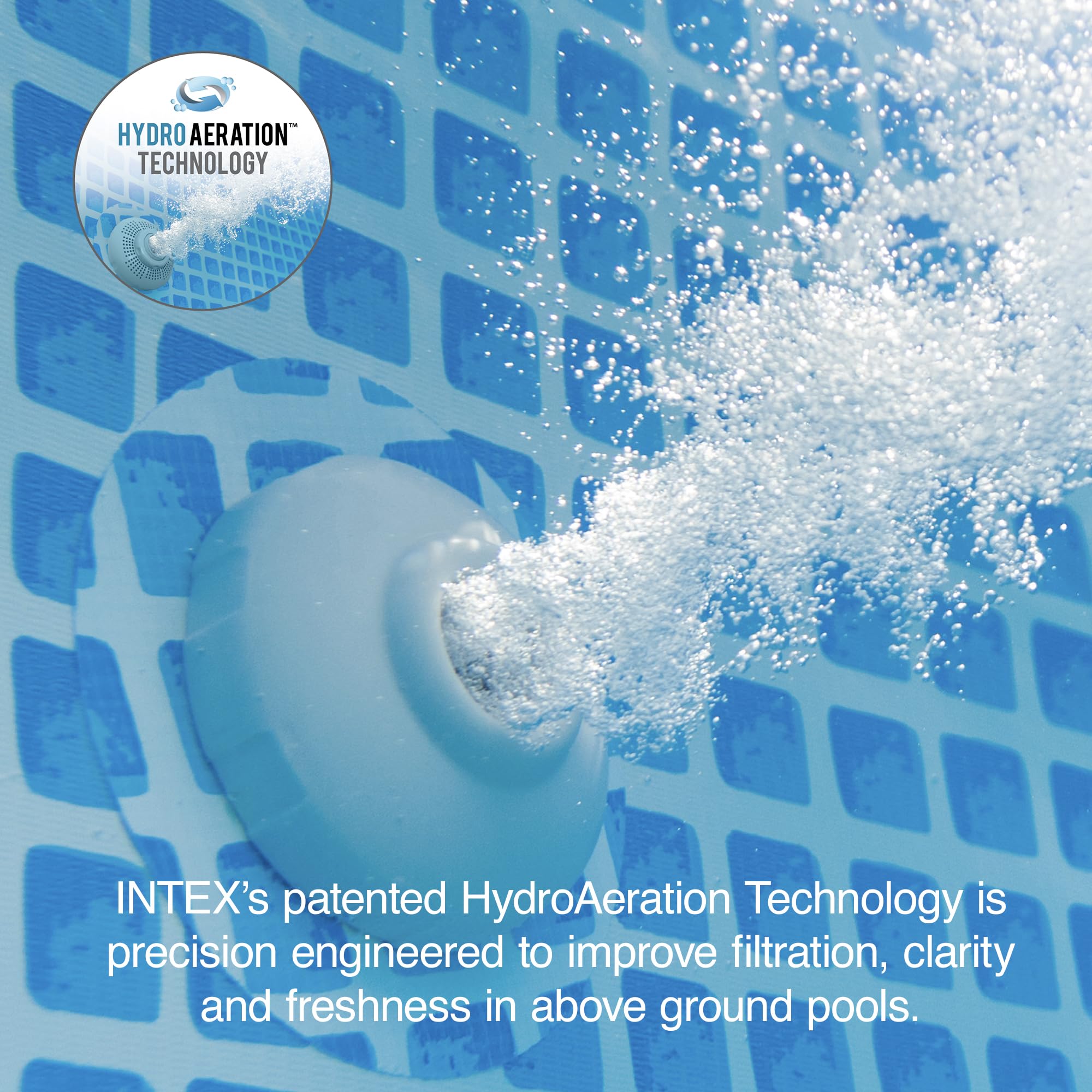 Intex 2500 Gallons Per Hour Above Ground Swimming Pool Cartridge Filter Pump System with a Pair of 59 Inch Long Pool Pump Accessory Hoses, Aqua