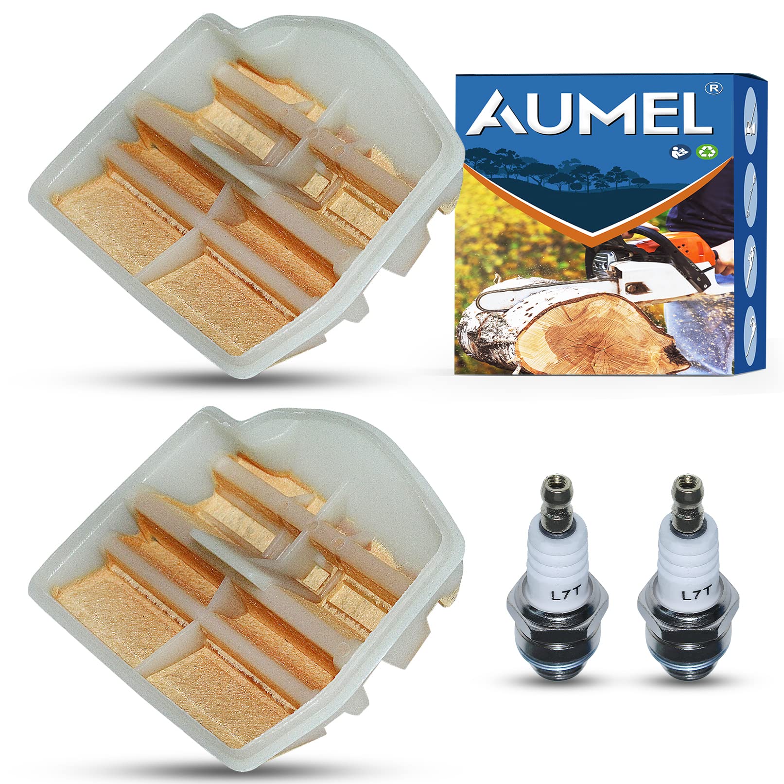 AUMEL Air Filter Spark Plug Kit for Husqvarna 445 445E 450 450E Jonsered 2250 2245 Chainsaw Replace 544080802.