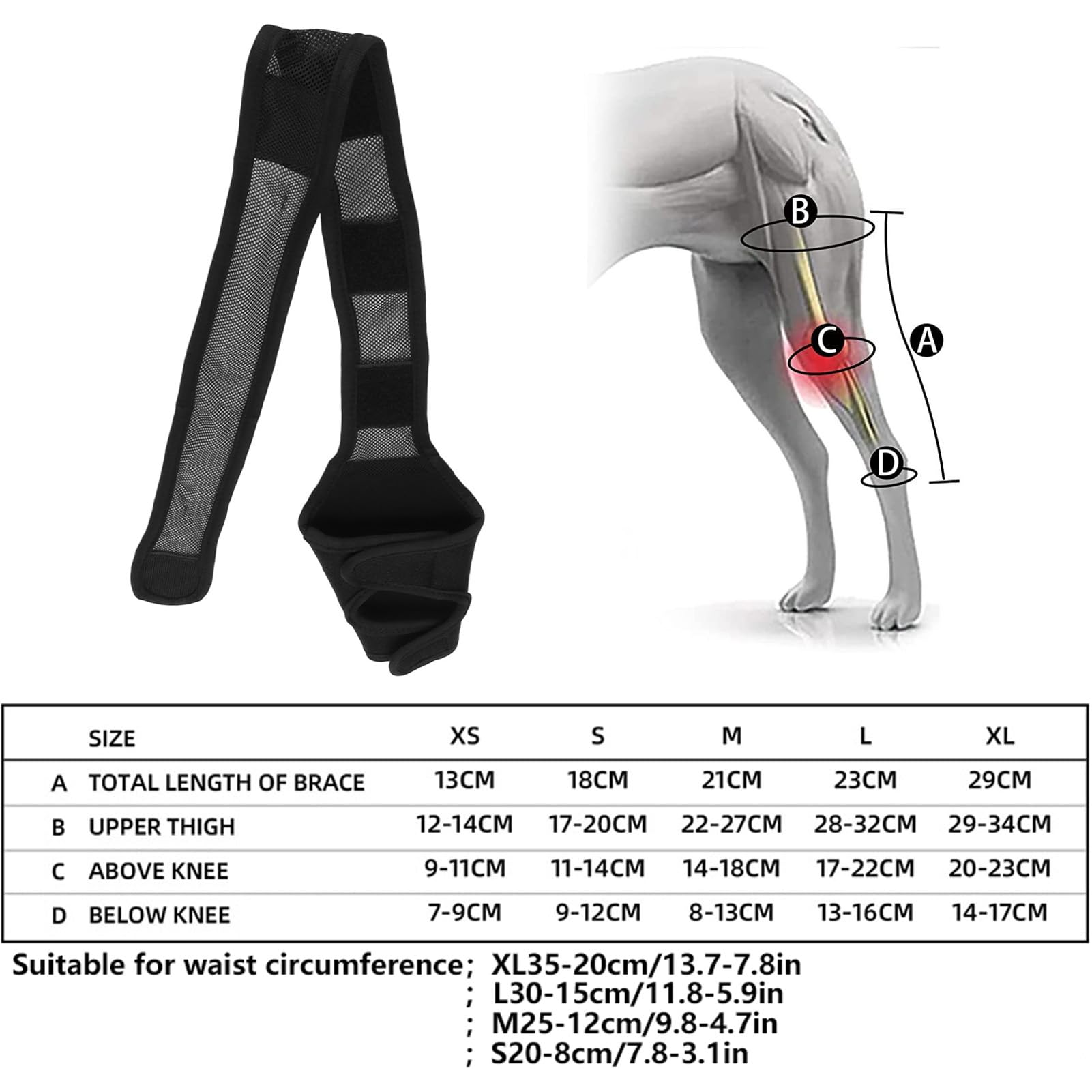 Dog Elbow Brace Protector Pads, Elbow Support Compression Wrap Knee Brace for Dogs Canine Elbow and Shoulder Support, Dysplasia, Arthritis, Elbow Calluses, Pressure Sores, Shoulder Dislocation(M)