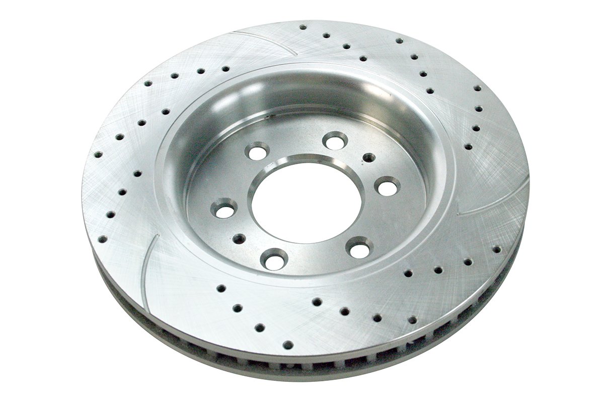 AutoShack Front Drilled Slotted Brake Rotors Silver Pair of 2 Driver and Passenger Side Replacement for 2007-2021 Ford Expedition 2010-2020 F-150 2007-2021 Lincoln Navigator 4WD AWD RWD PR64155DSZPR