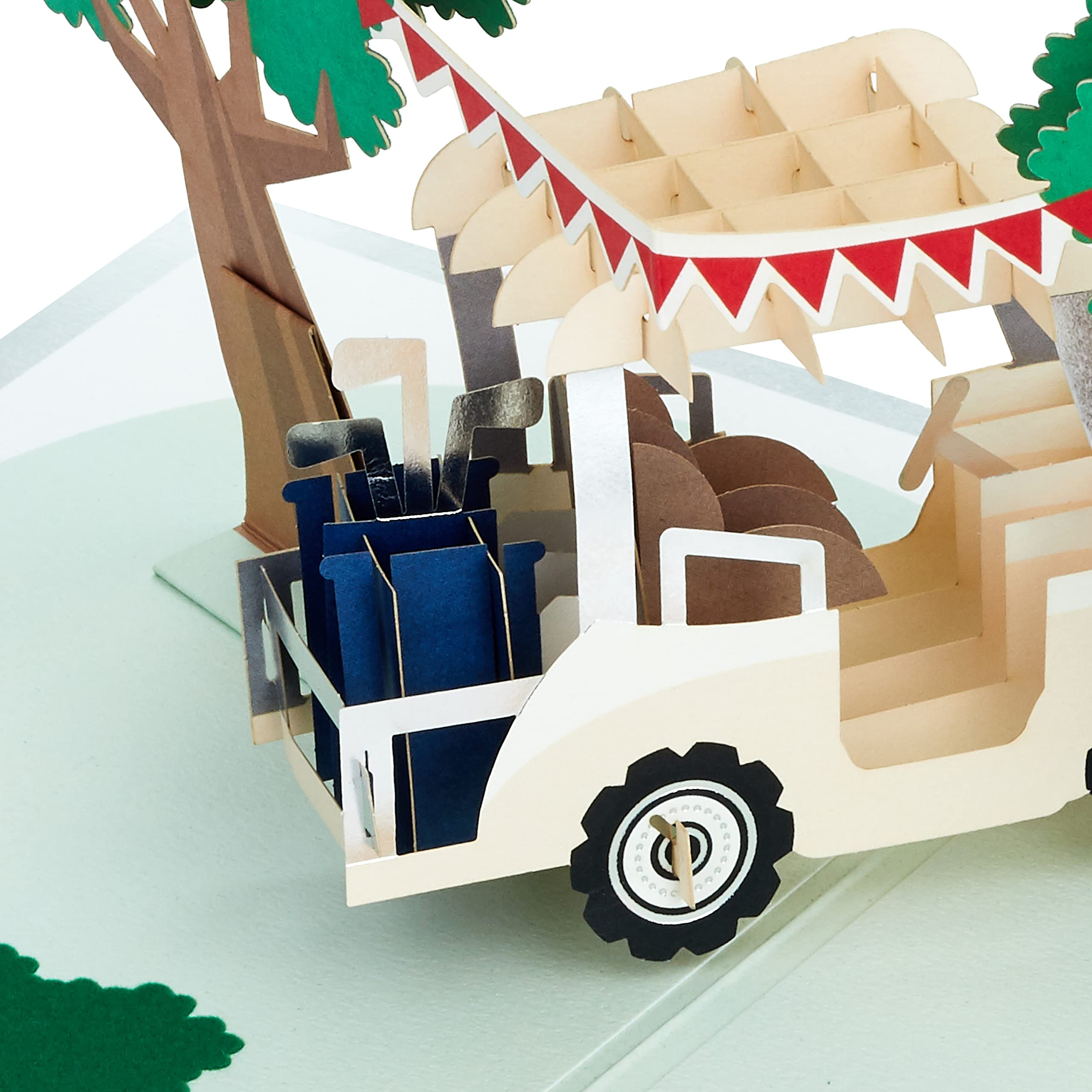 Hallmark Pop Up Birthday Card for Him (Golf Cart) Signature Paper Wonder 3D Card