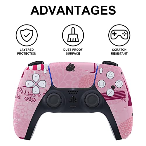 Black Birds Silhouettes Spar Full Protective Skin Cover Design Wrap Decal Sticker Compatible with PS5 Digital Edition Console and Controller