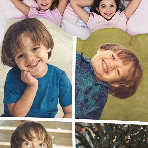 bonim Personalized Picture Blanket Customized Blankets with Photos Text Throw Blanket with Name Text Personalized Blanket Gifts for Birthday Christmas - 50"x 60"