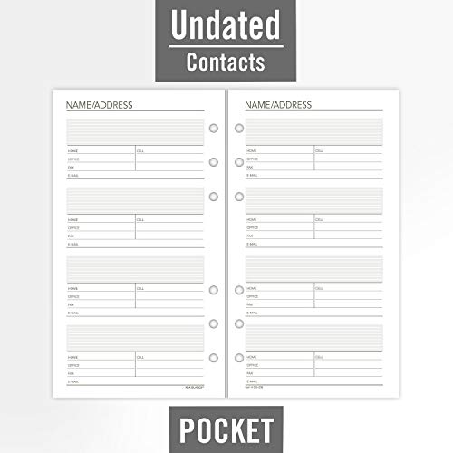 AT-A-GLANCE Day Runner Telephone and Address Pages, Refill, Loose-Leaf, Undated, for Planner, 3-3/4" x 6-3/4", Size 3, 30 Sheets/Pack (013-230)