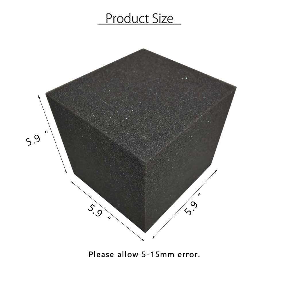 BEIYIN 4pcs/Sets Studio Acoustic Bass Traps Foam Corner Block Column Finish Sound Absorption Treatment (4 Sets)