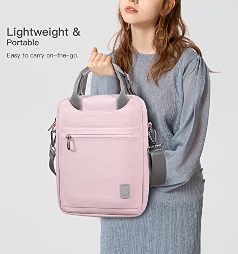 Dadanism 9-11" Tablet Sleeve Carrying Bag with Shoulder Strap for iPad 10th Gen 10.9, iPad 9/8/7th Gen 10.2, iPad Air 11", iPad Pro 11 M4 M2 2024, iPad Air5/4 10.9, Galaxy Tab A9+ Plus 11"/S9 FE, Pink