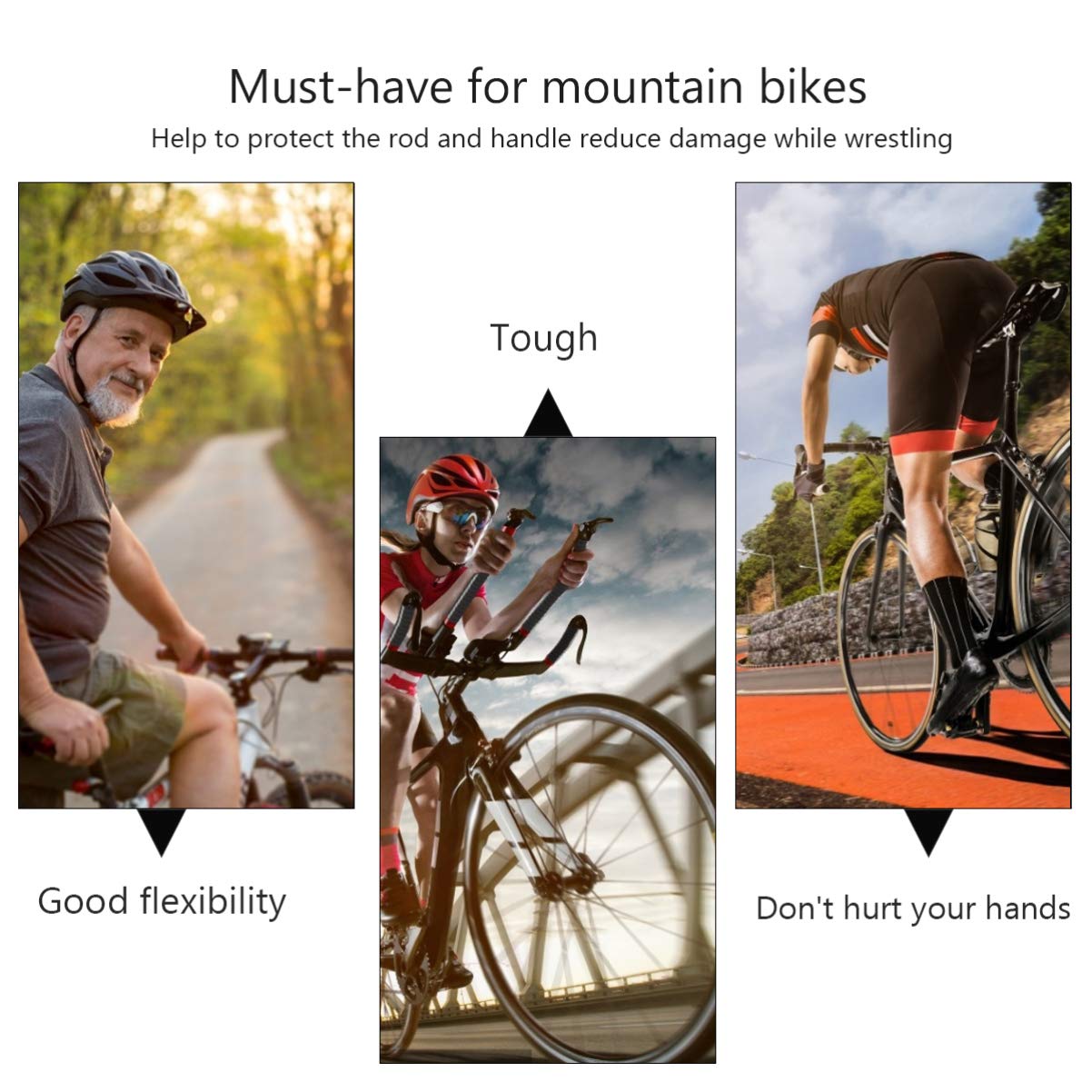 BESPORTBLE 1 Pair Protective case Decorate pu Non-Slip Bike Handlebar Cover Handle Non Skid Tape Adhesive Tape Grip Strap Fixed Sleeve Anti-Slip Strip Bend Handle Handlebar