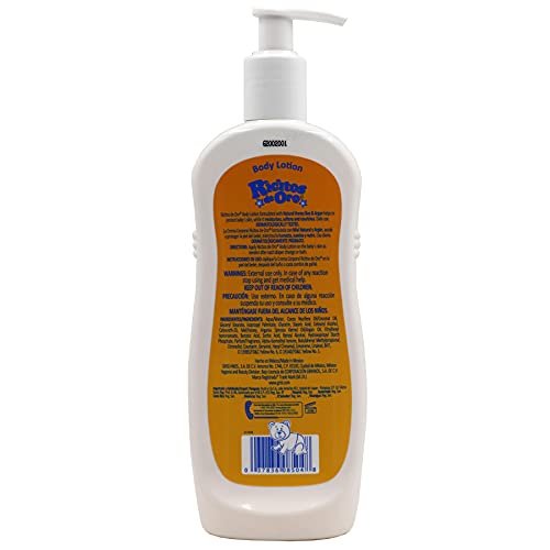 Ricitos de Oro Honey and Argan Baby Body Lotion That Helps Smooth Baby Skin -Hypoallergenic with Honey Bee Extract Delicious Scent, 2-Pack of 12.8 FL Oz Each, 2 Bottles.