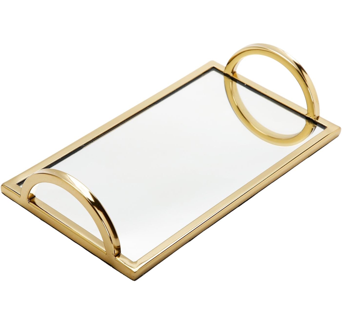 Beautiful Gold Mirrored Tray with Side Rails