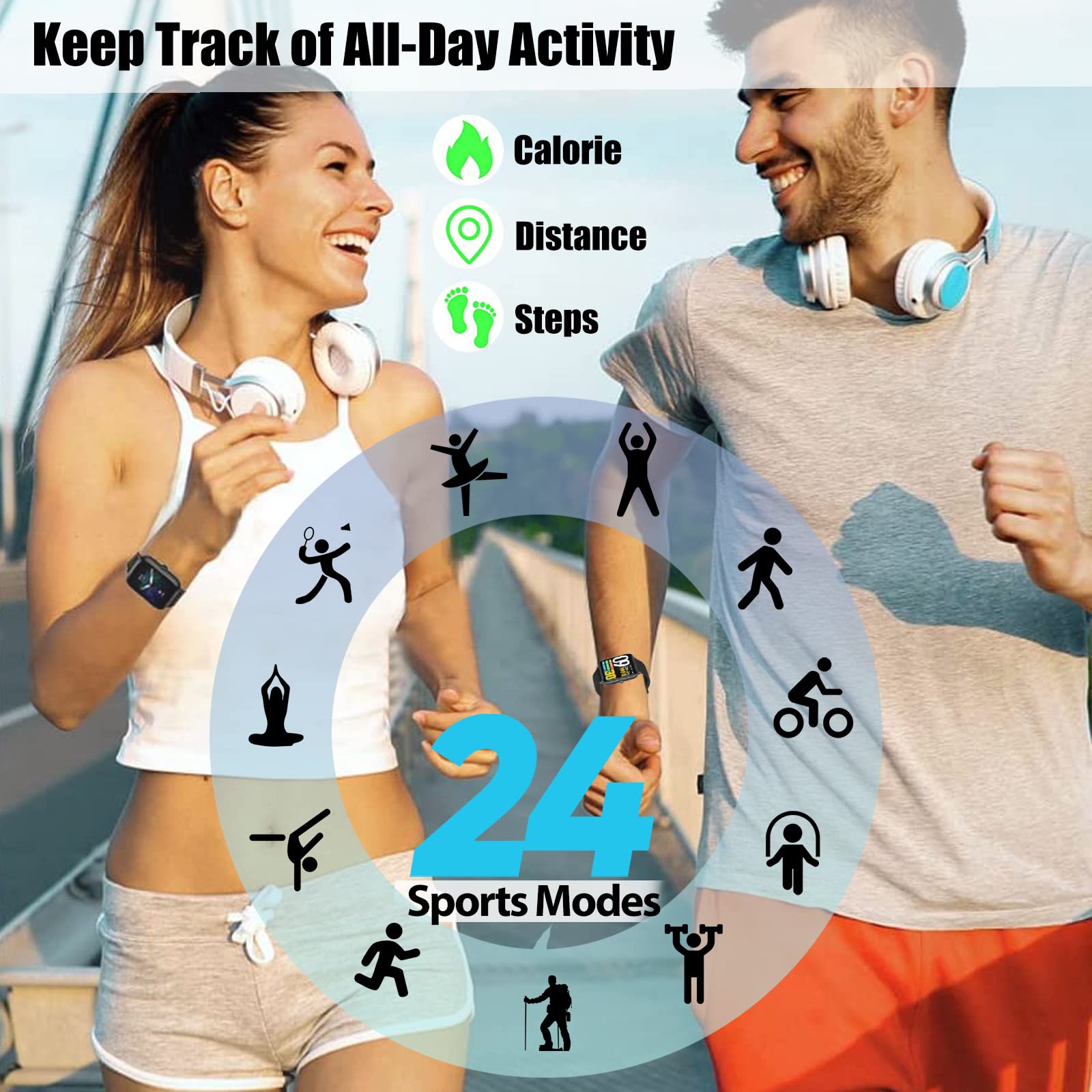 FACOI Smart Watch for iPhone Compatible - 2023 Smart Watch Answer Make Call for Android Phones for Women Men, Heart Rate Blood Oxygen SpO2 Sleep Fitness Watch Tracker Compatible Android iOS Phones
