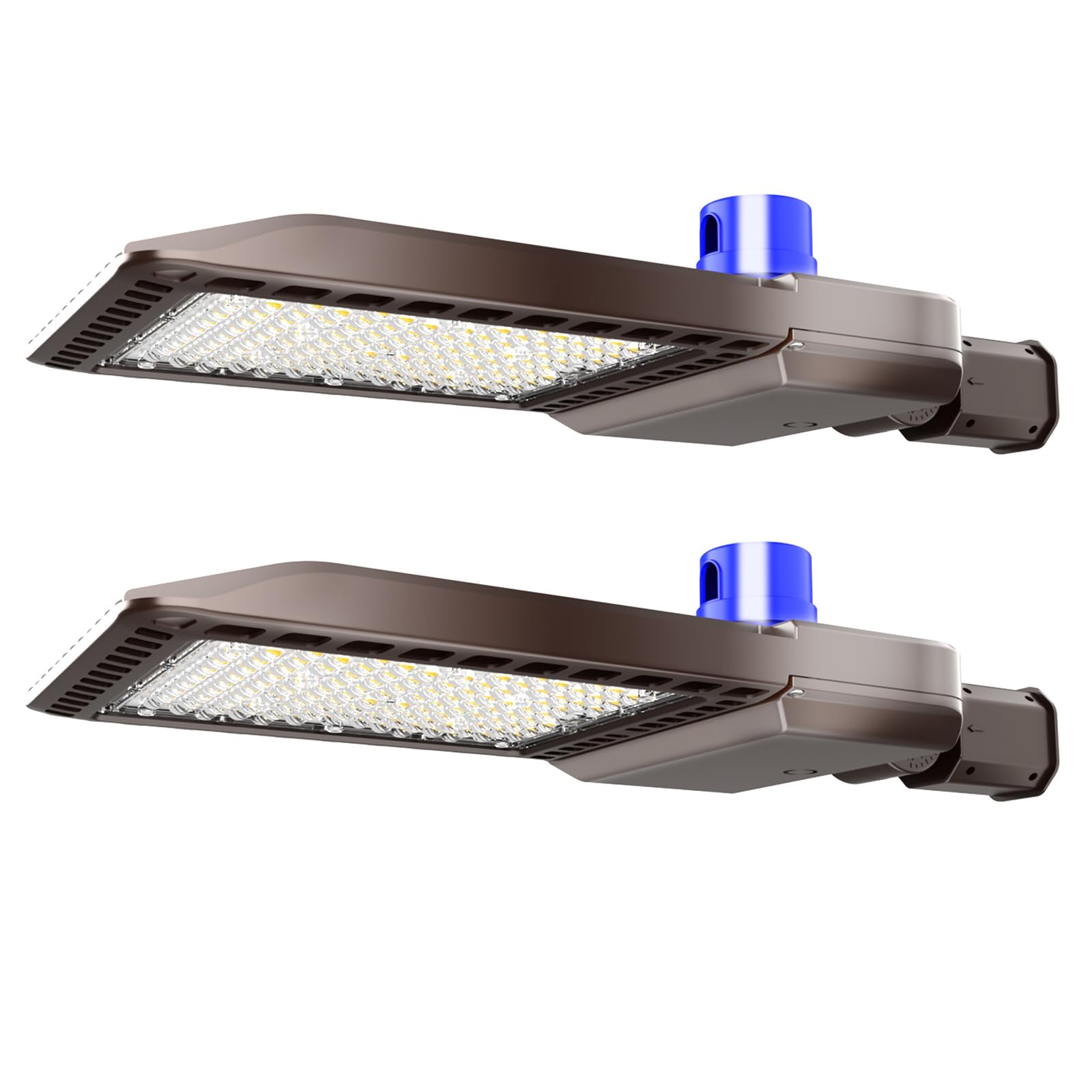 JC-LGL 300W LED Parking Lot Light 2Pack, LED Shoebox Light with 42000LM 5000K Daylight, IP65 Waterproof Dusk to Dawn Parking Lot Light with Slip Fitter, Dimmable Area Light for Parking Lot Stadium