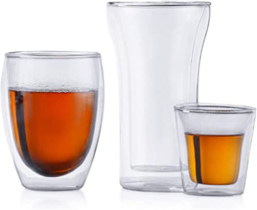 Bodum Assam Double Wall Glass, Set of 2, 0.4 l, 13.5 oz., Clear