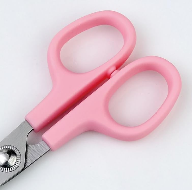Cute Kitty Friends Figure Safety Scissors with Cover (Light Pink)