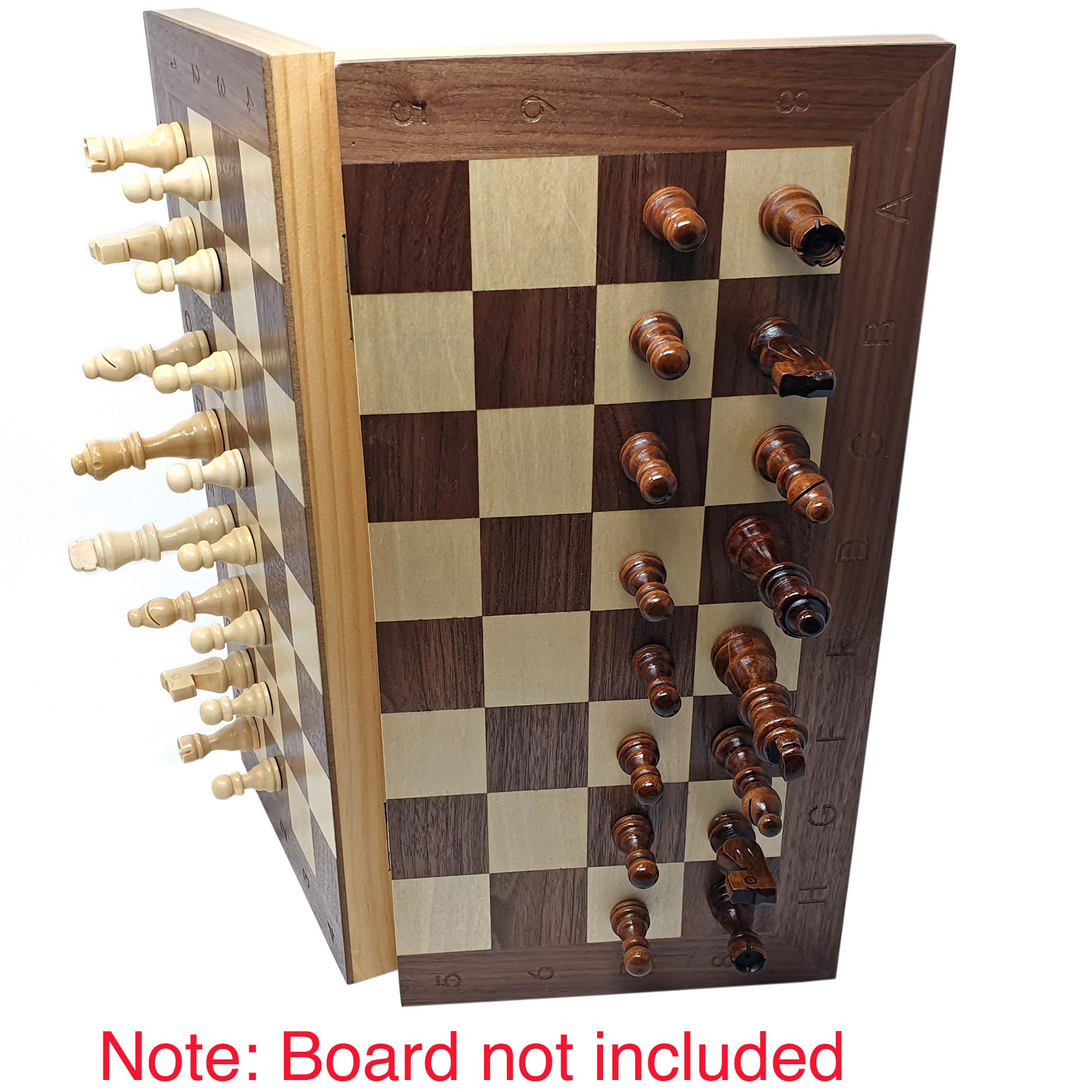 GrowUpSmart Magnetic Chess Pieces, 3 inch King - with Extra Queens
