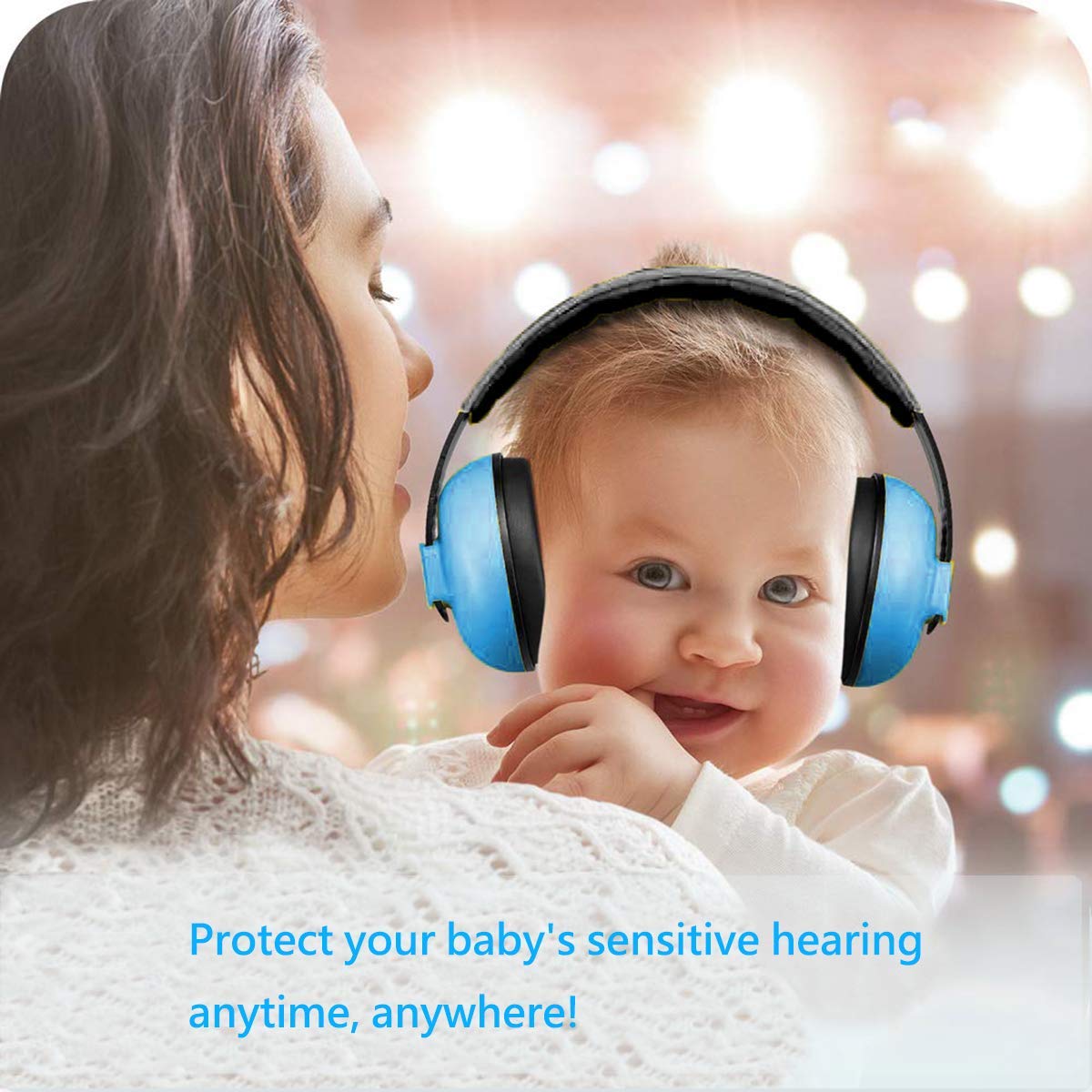 Baby Ear Protection 0-24 Months Infant Noise Cancelling Headphones for Sleeping Airplane Fireworks Loud Environments, Blue
