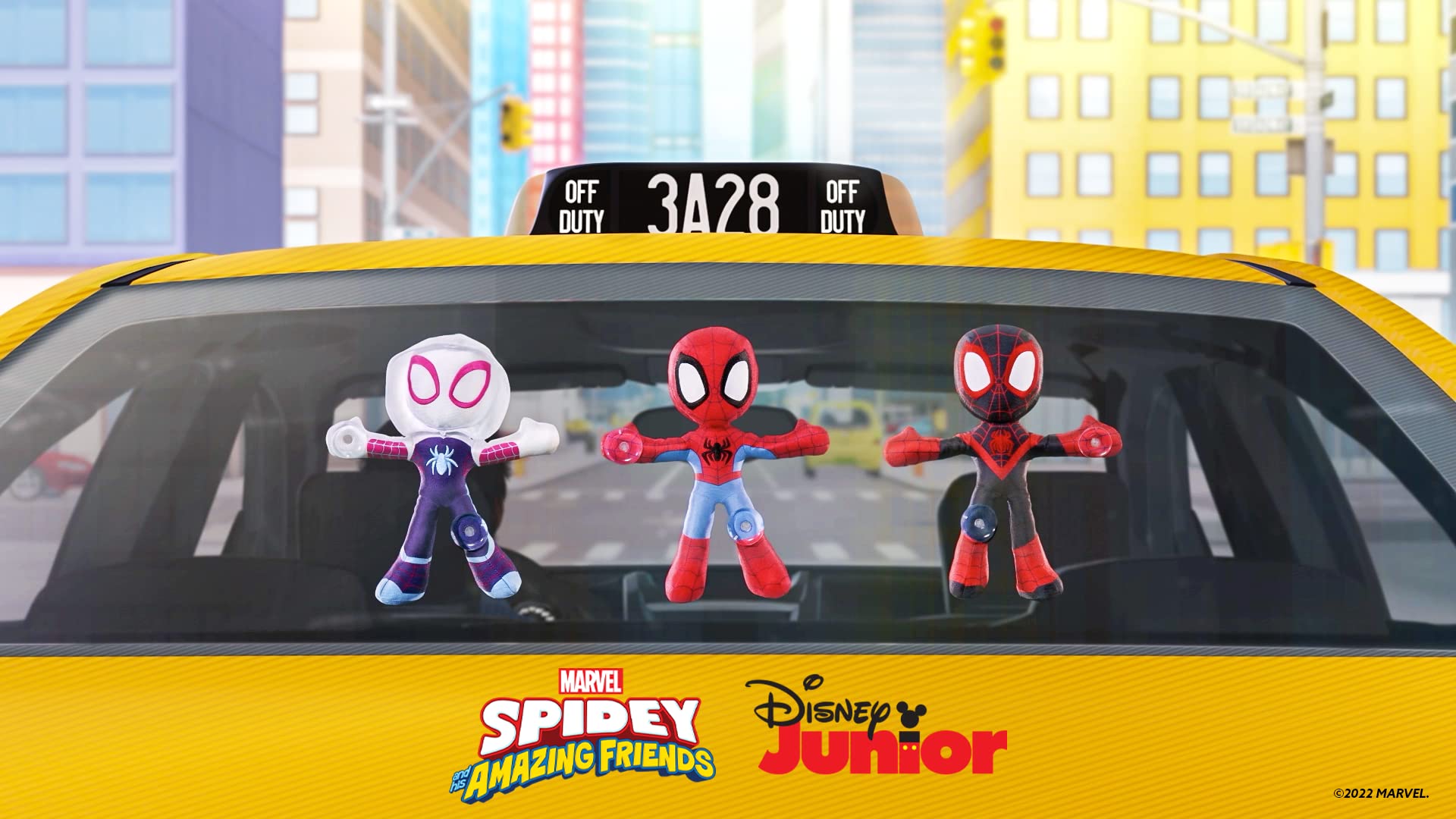 Marvel Spidey and His Amazing Friends Web Clinger Miles Morales Plush - 9” Poseable Plush with Suction Cups - Sticks to Walls, Windows & More