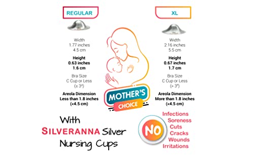 The Original Silver Nursing Cups, Nipple Shields for Nursing Newborn, Nipple Protector for Breastfeeding, Nipple Covers Breastfeeding, No Need Nipple Cream, Newborn Essentials Must Haves